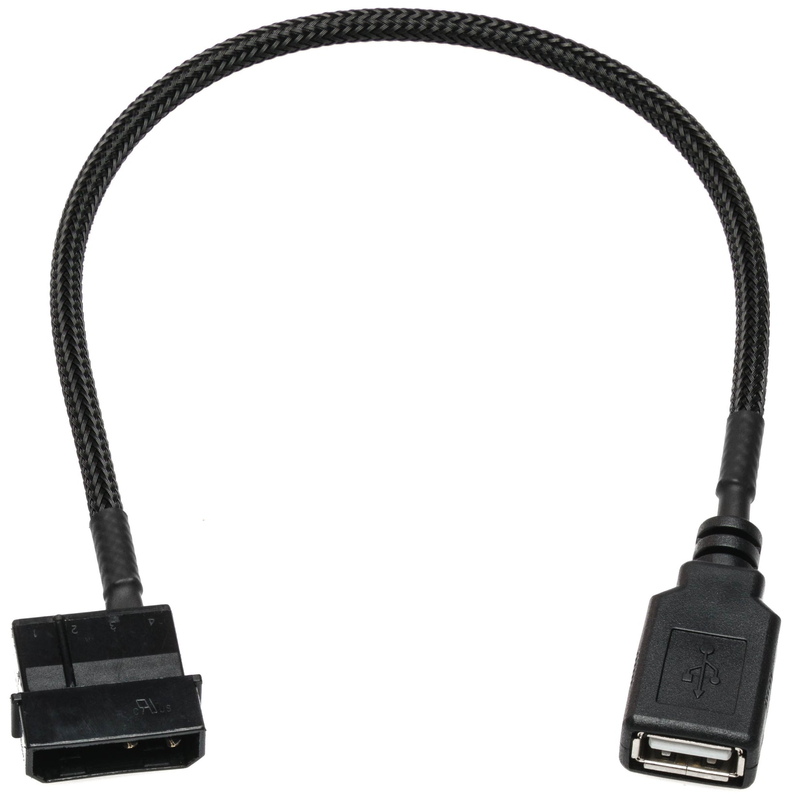 4-Pin Molex to Female USB 5V Power Adapter Cable - 12" – CRJ Electronics